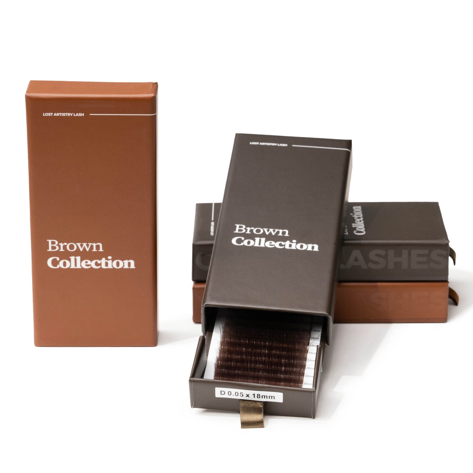 Light Brown Volume Eyelash Extensions