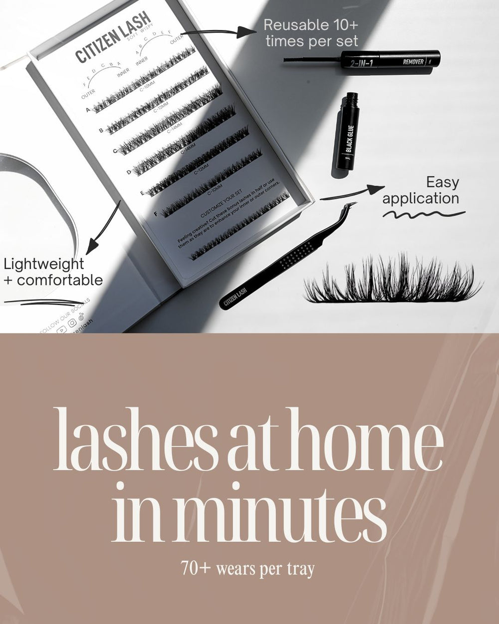 DIY Soft Wispy Temporary Lashes